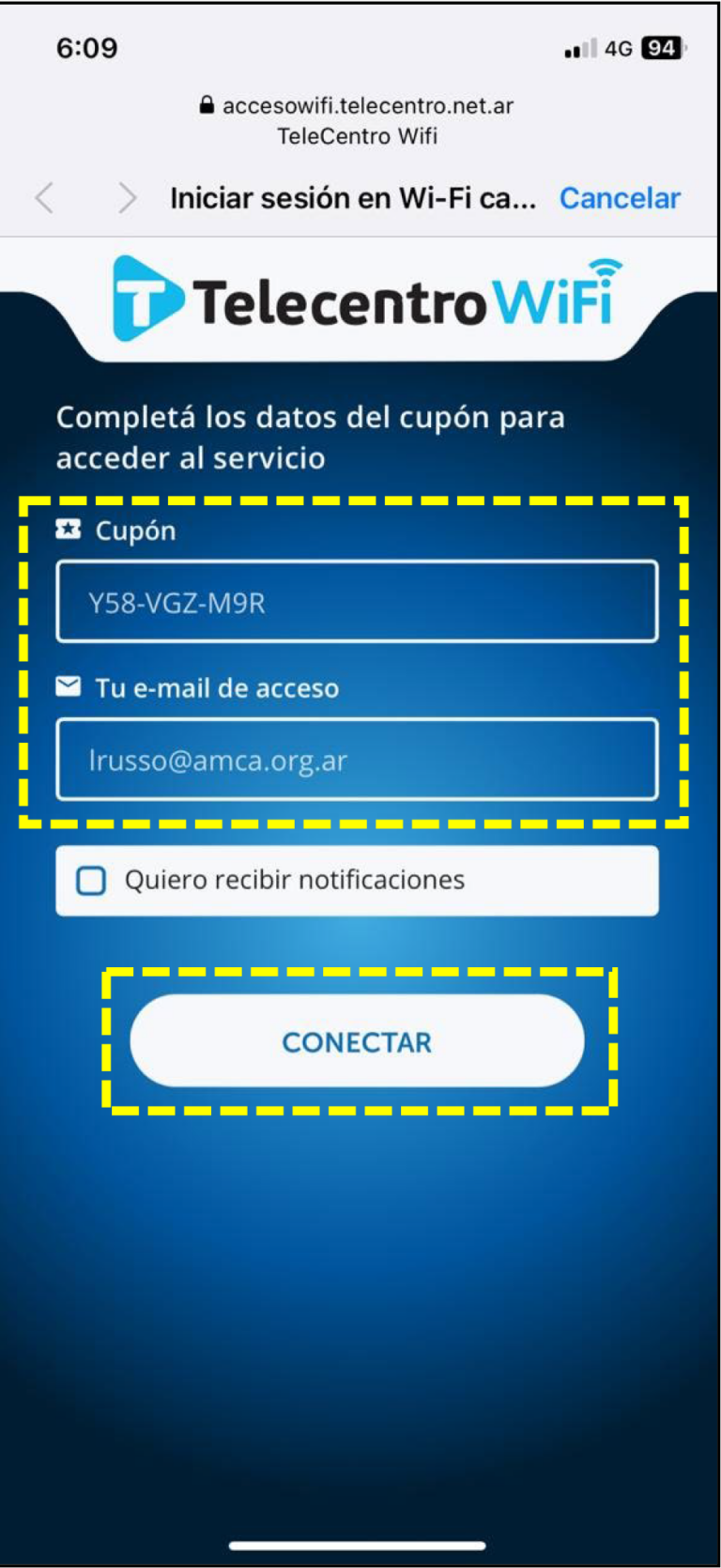 Telecentro Wifi – AMCA